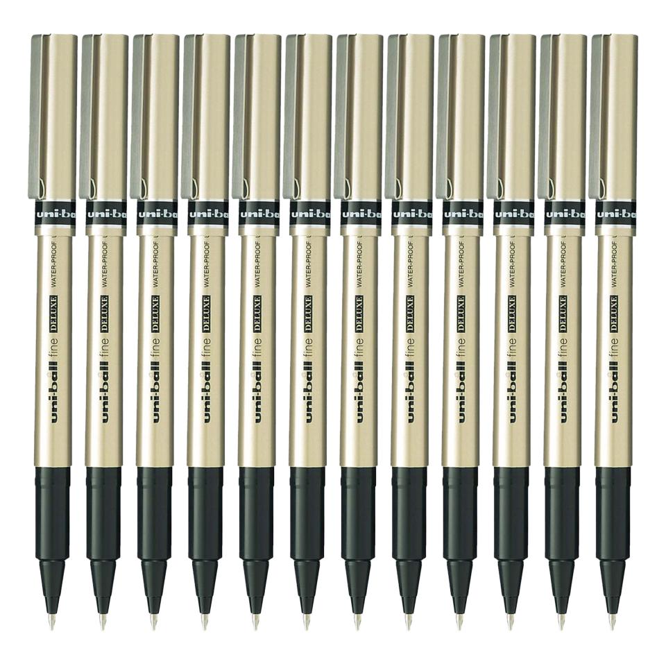 Uni-ball UB177 Deluxe Ballpoint Pen Fine 0.7mm Black Box 12 | Winc
