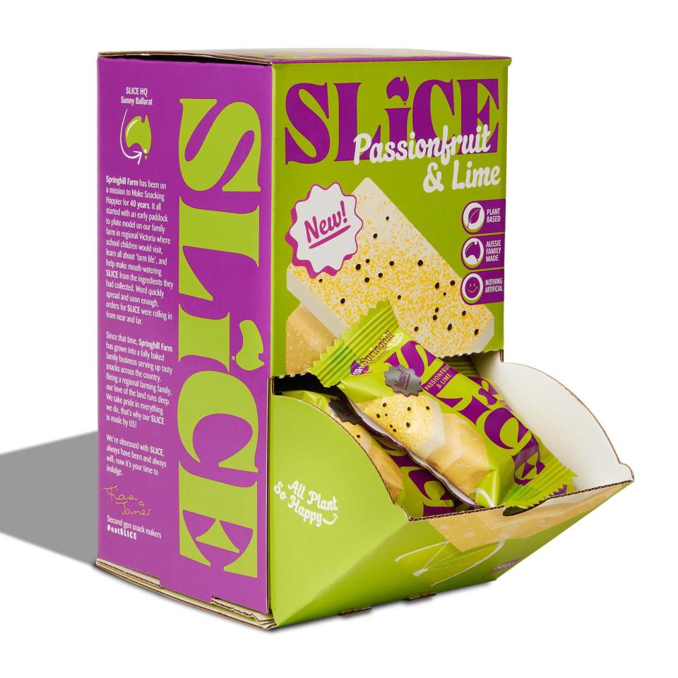 Springhill Farm Passionfruit and Lime Slice 25g Box 24 | Winc