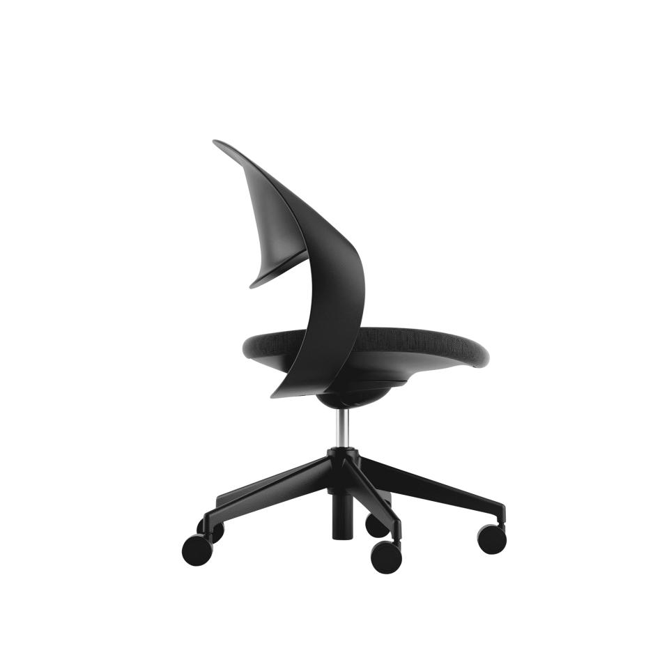 Konfurb Loop 5 Star Chair Black Frame Black Seat | Winc