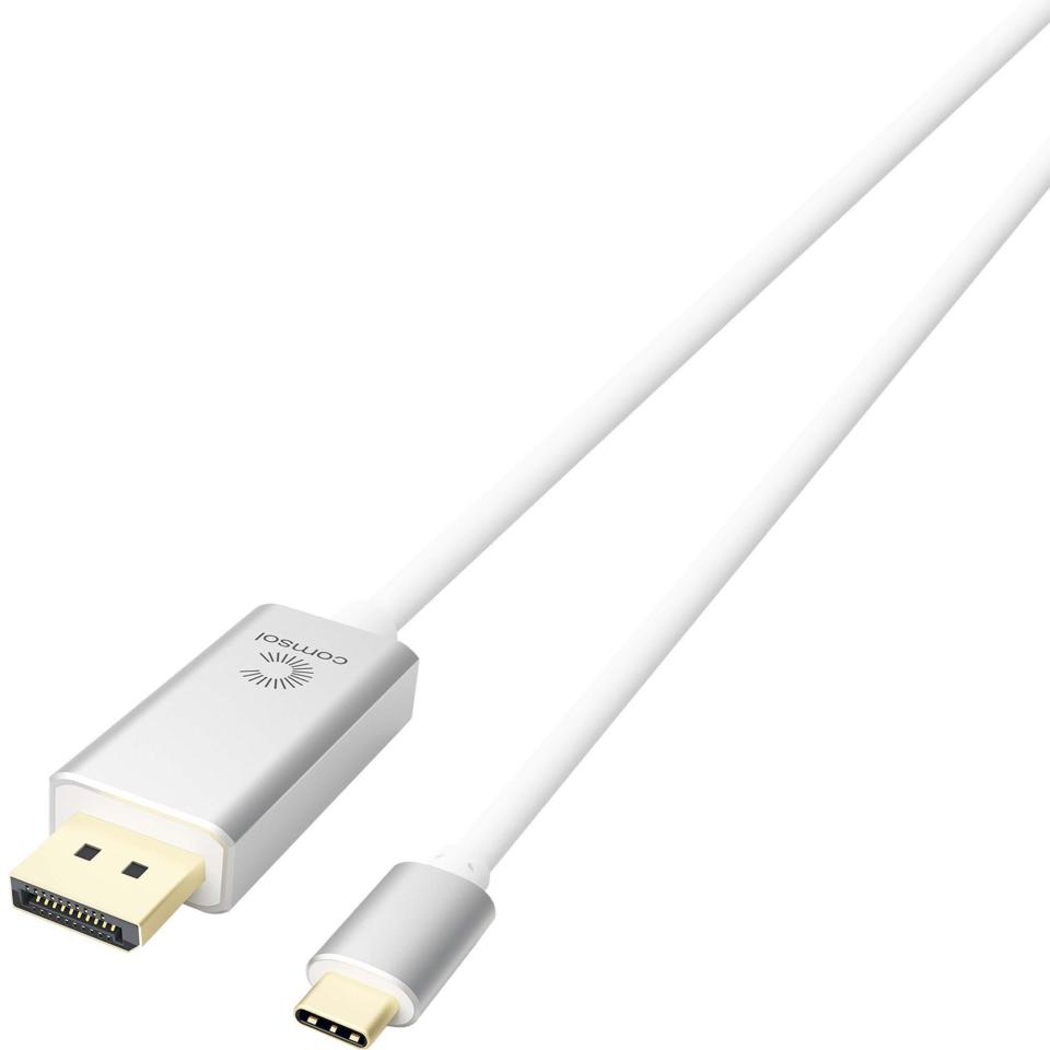 Comsol 1.5m USB-C Male To Displayport Male Cable White | Winc