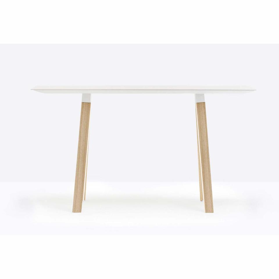 Pedrali Arki Wood High Bar Table 2000 W X 790 D X 1070mm White Compact ...