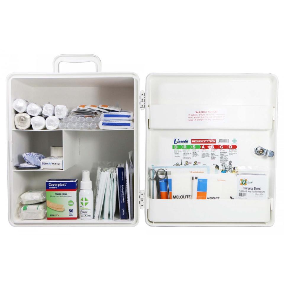 Uneedit Supplies First Aid Kit Type B Plastic Wall Mount | Winc