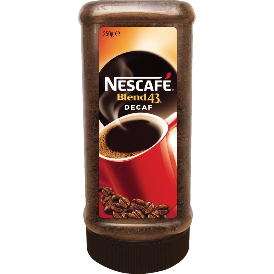 Nescafe Blend 43 Decaf Instant Coffee Beverage Bar Pet Refill Jar 250g ...