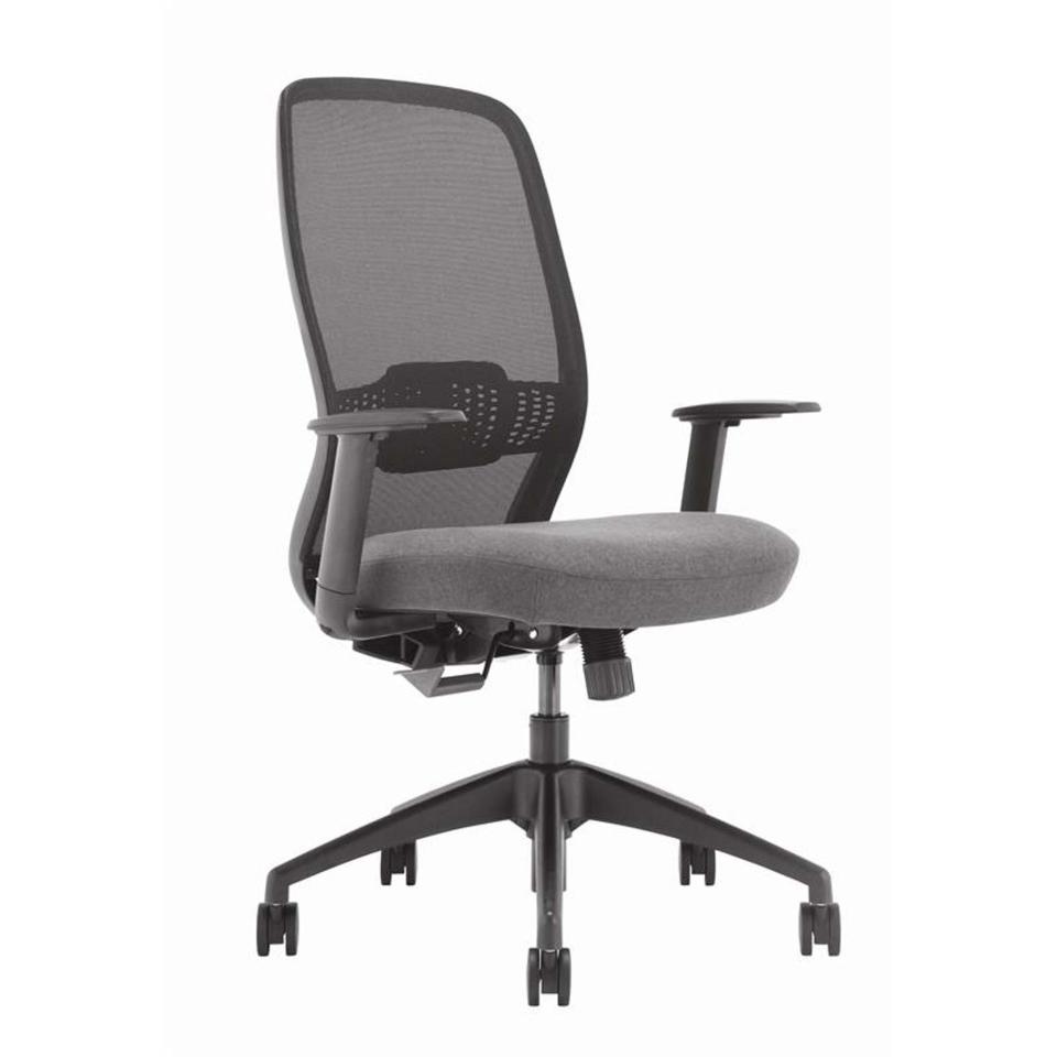 Buro NX Mesh Chair Grey with Black Frame with 2D Arms | Winc