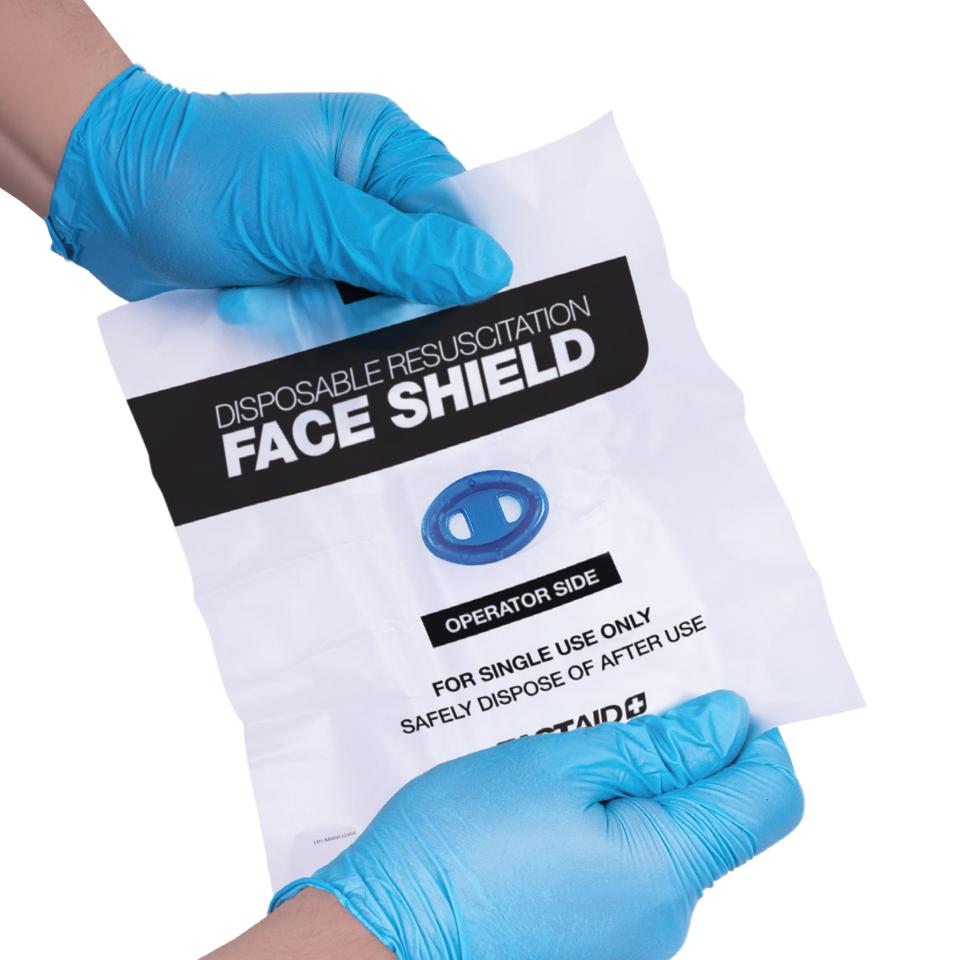 R1 FastAid Resuscitation Face Shield Disposable With Valve | Winc