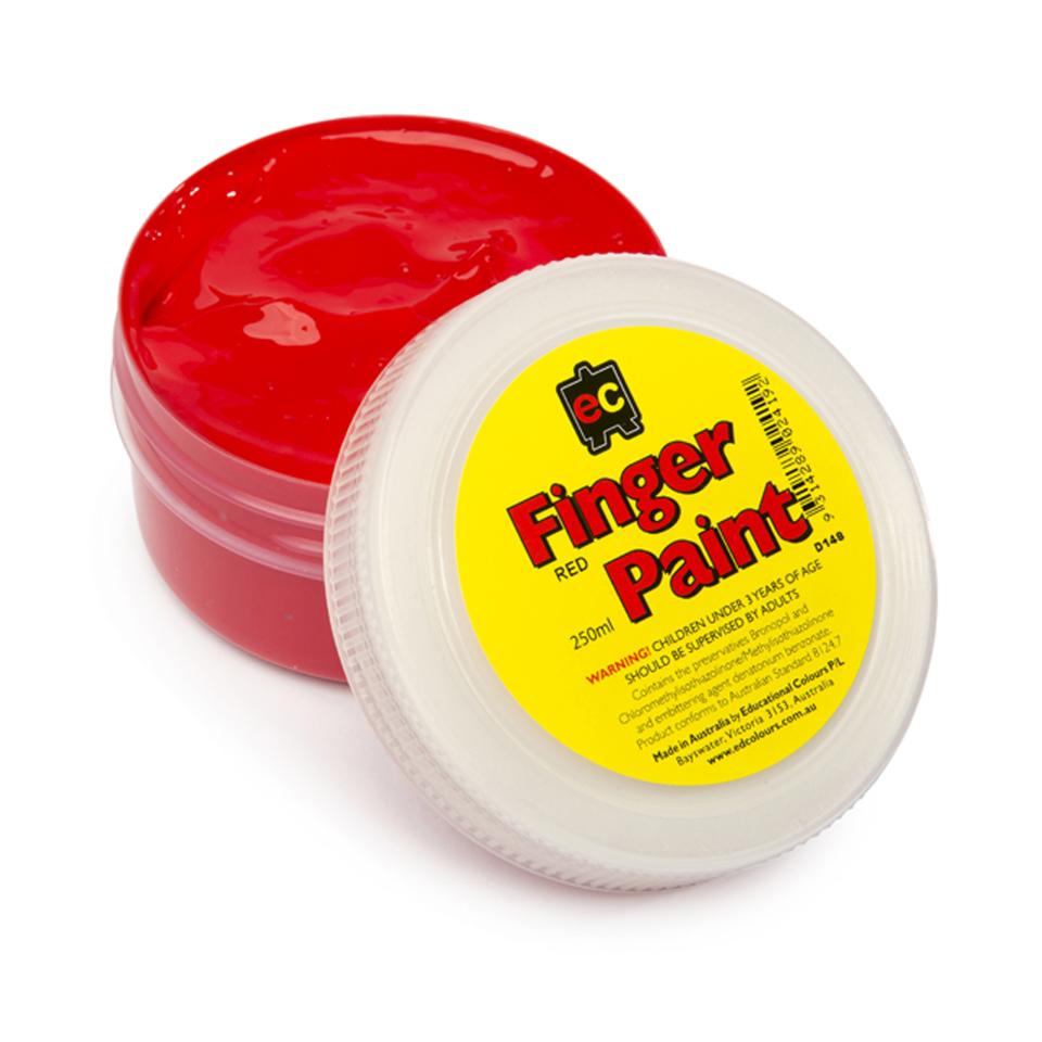 Education Colours Fingerpaint 250ml Red | Winc