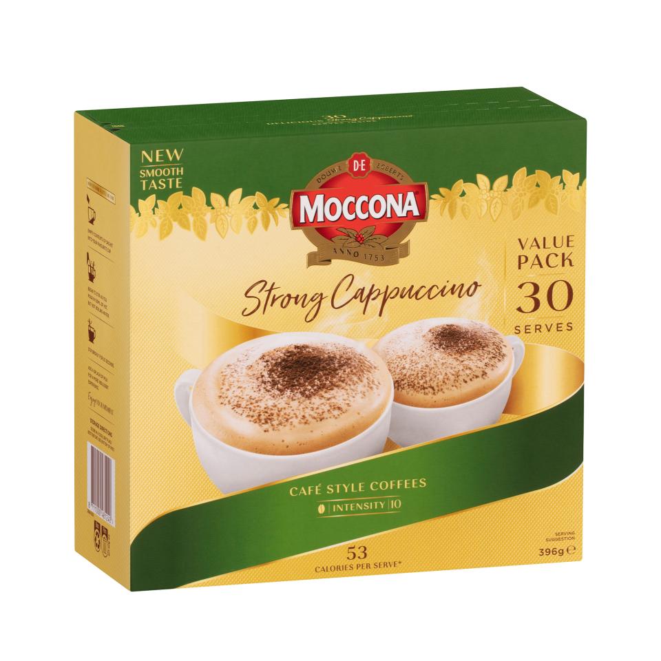 Moccona Coffee Strong Cappuccino Sachets Box 30 | Winc