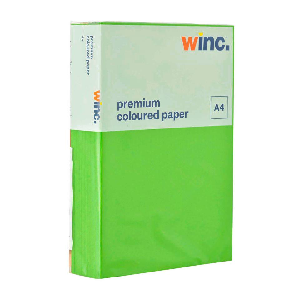 Winc Premium Coloured Copy Paper A4 80gsm Lime Green Ream 500 | Winc
