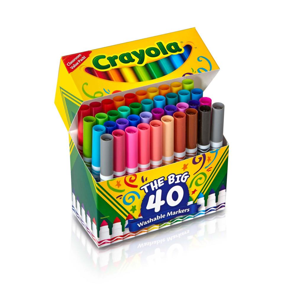 Crayola Washable Broadline Markers Assorted Colours Pack 40 | Winc