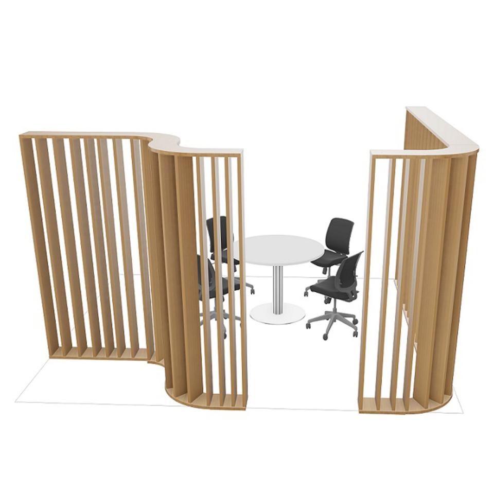 Combination Slat Wall S Shape 1200x1200x600 & J Shape 2000x800x 1800 H ...
