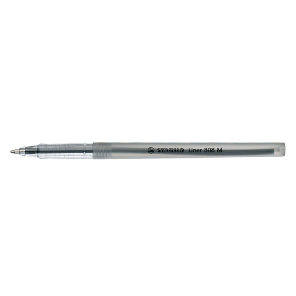 Stabilo Liner 808 Ballpoint Pen Medium 0.4mm Black Box 10 | Winc