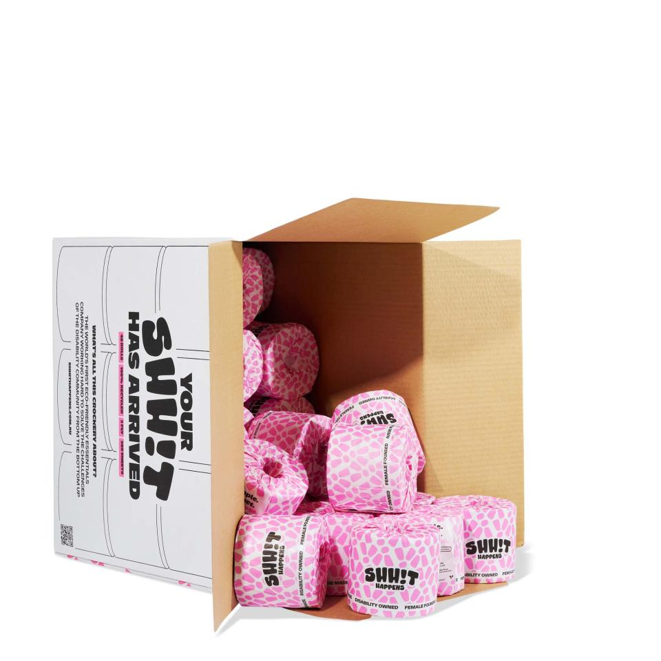 SHH!T Happens 100% Recycled Aussie Made 3ply Toilet Paper 300 Sheet 48 ...