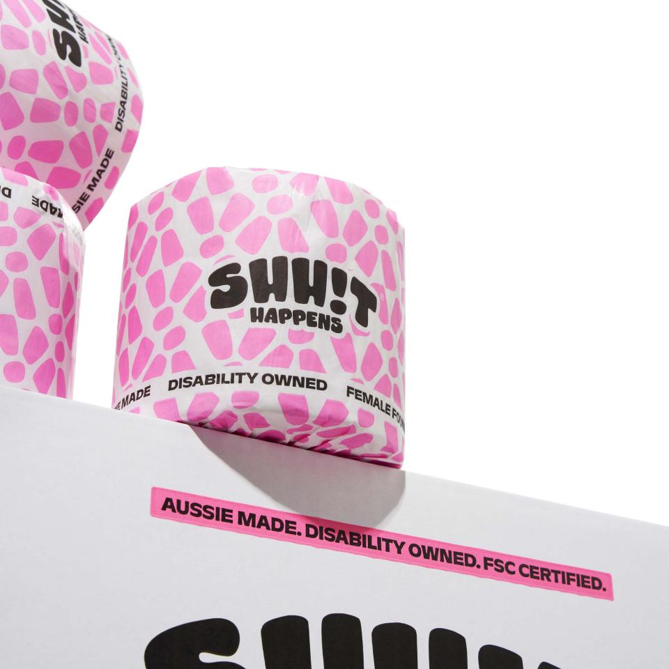 SHH!T Happens 100% Recycled Aussie Made 3ply Toilet Paper 300 Sheet 48 ...
