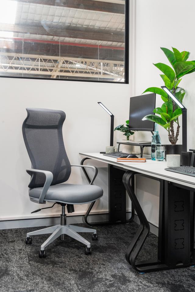 Winc Access Copenhagen High Back Chair With Arms Mesh Back 5 Star Nylon ...