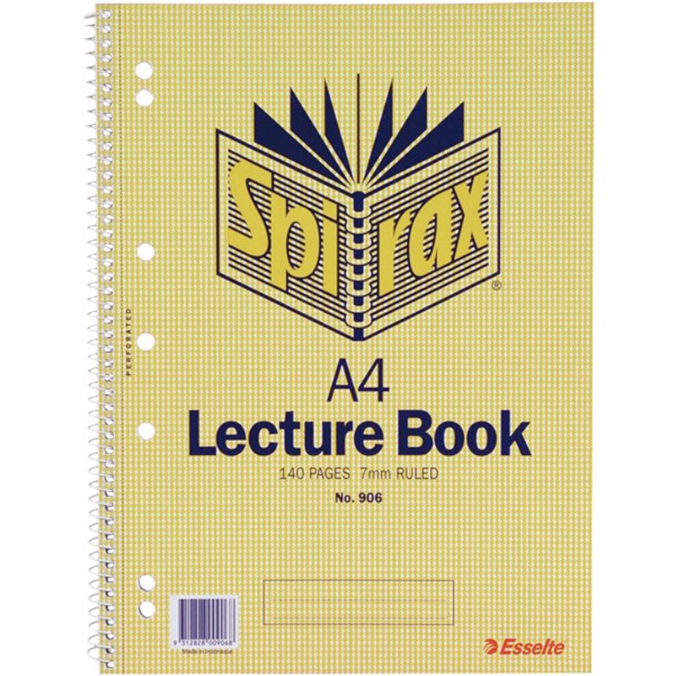 Spirax 906 Lecture Book A4 Side Opening 140 Pages | Winc