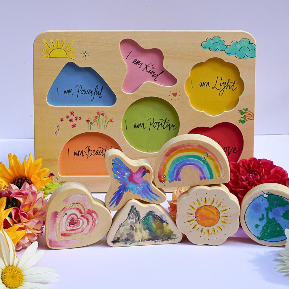 SunChild Wooden Affirmation Puzzle | Winc