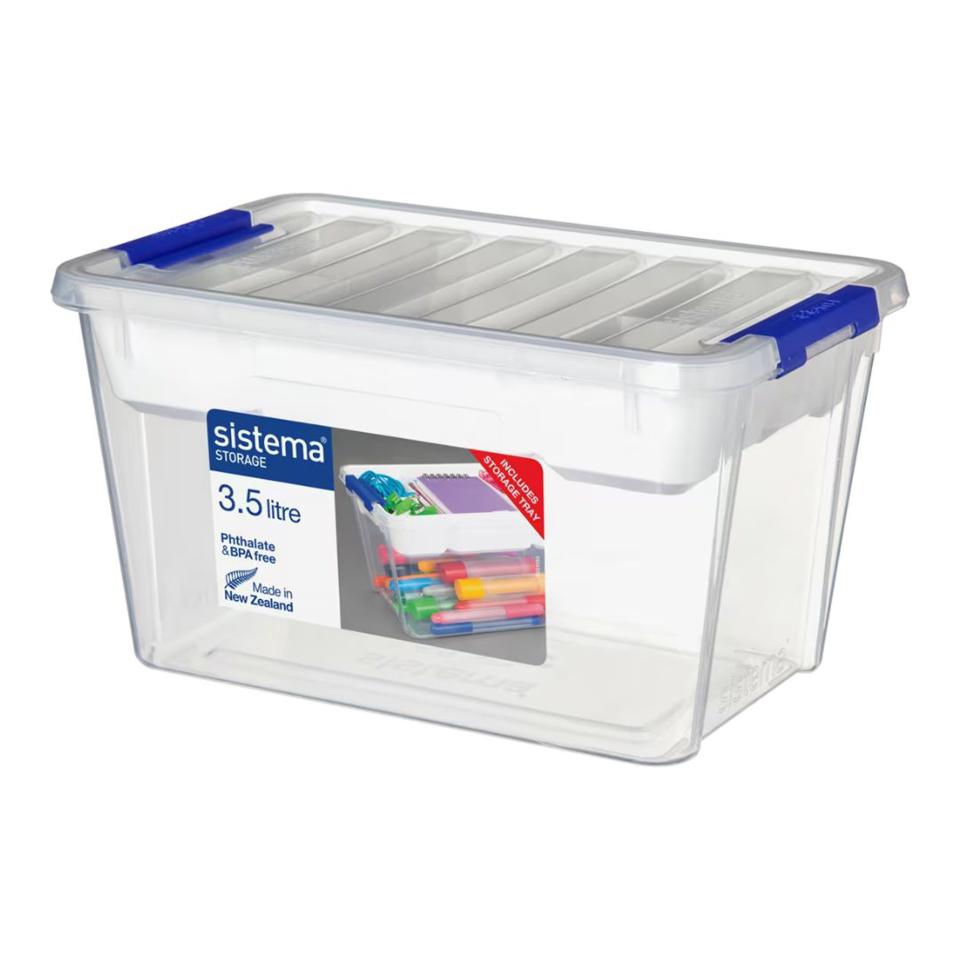 Sistema Small Storage Box Organiser With Storage Tray 3.5l | Winc