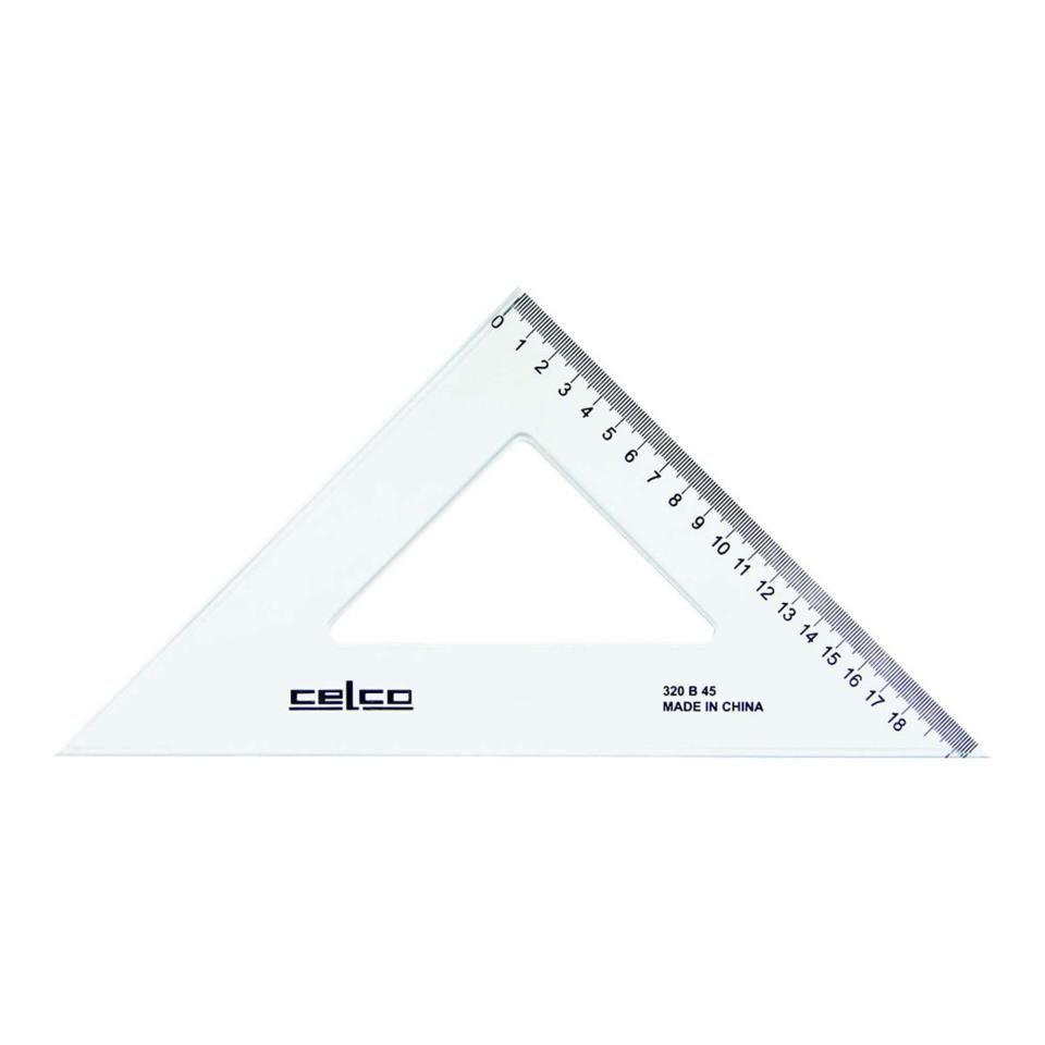 Celco Set Squares 45 Degrees X 320mm Clear | Winc