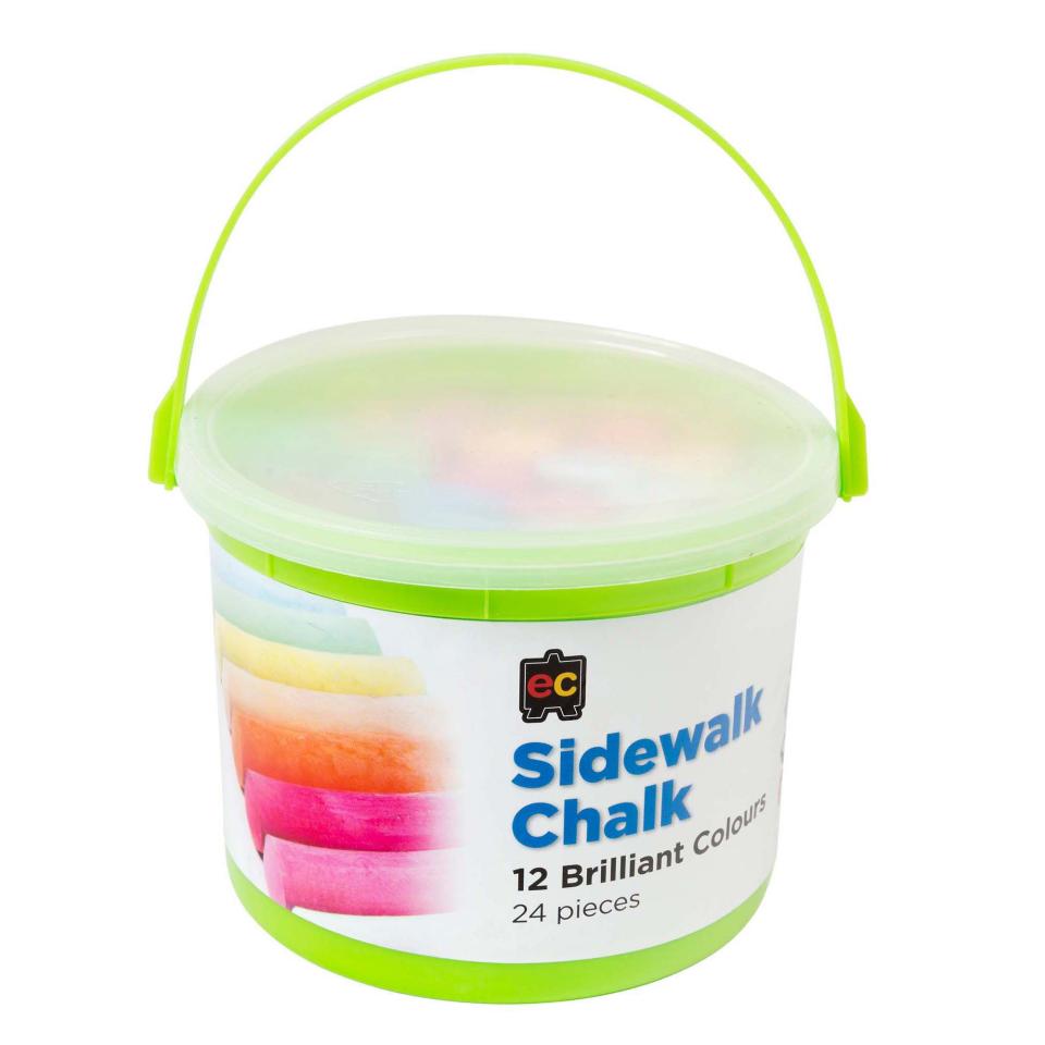 Educational Colours Chalk Thick Assorted Bright Colours Bucket 24 | Winc