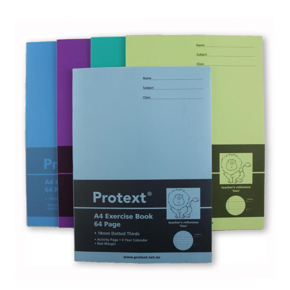 Protext Exercise Book A4 Polypropylene 14mm Dotted Thirds 70GSM 64 ...