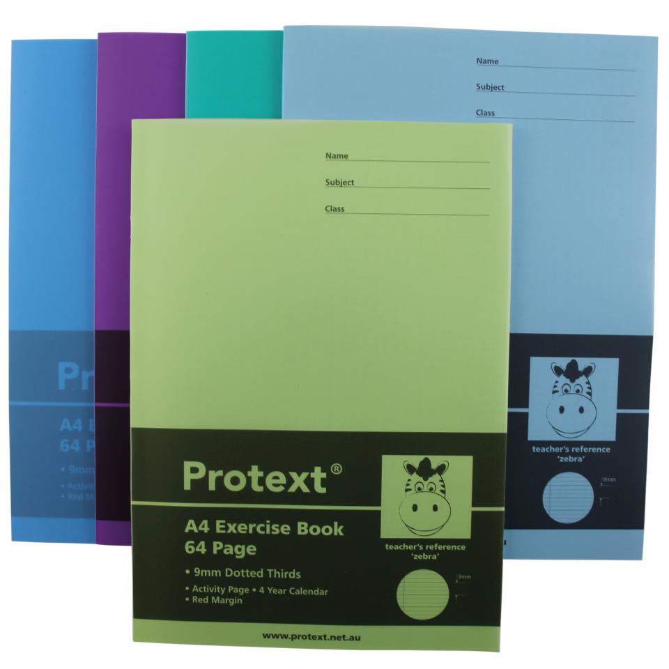Protext Exercise Book A4 Polypropylene 9mm Dotted Thirds 64 Pages | Winc