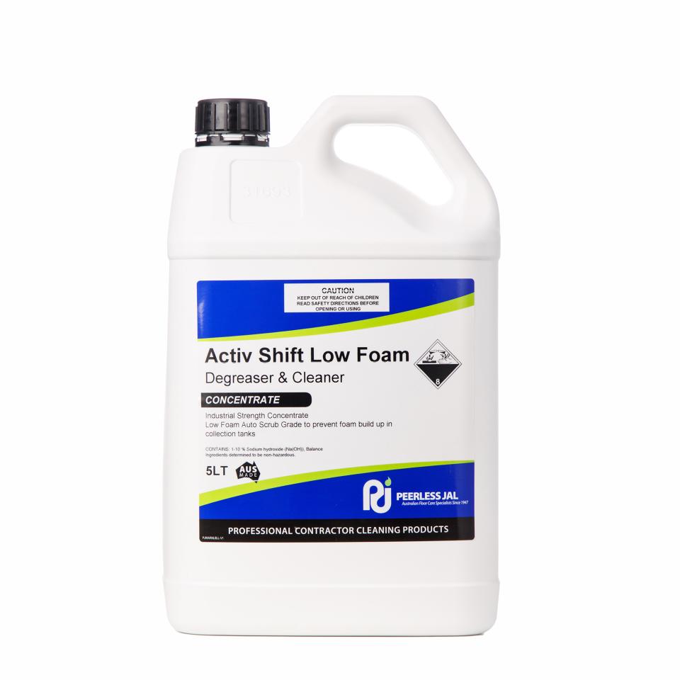 Peerless Jal Activ Shift Degreaser and Cleaner Low Foam 5L | Winc
