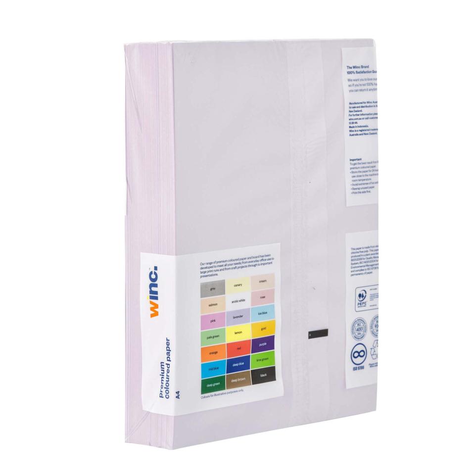 Winc Premium Coloured Copy Paper A4 80gsm Lavender | Winc