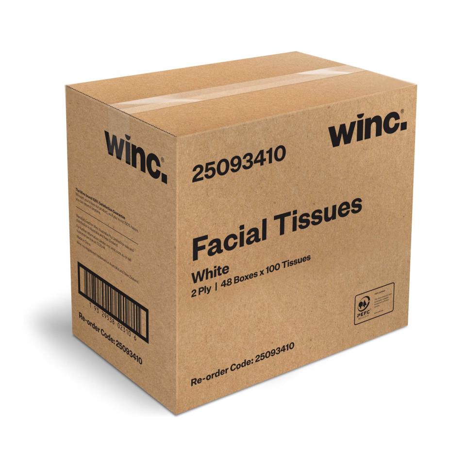 Winc Facial Tissues 2 Ply 100 Sheets Carton 48 | Winc