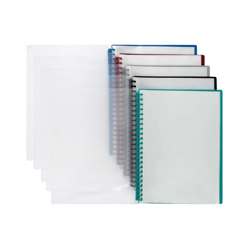 Marbig Display Book A4 Refillable 20 Pocket Clear Cover/Assorted | Winc