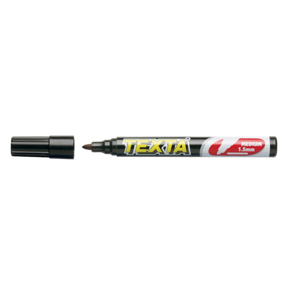 Texta Txb10 Permanent Marker Bullet Black Box 12 | Winc
