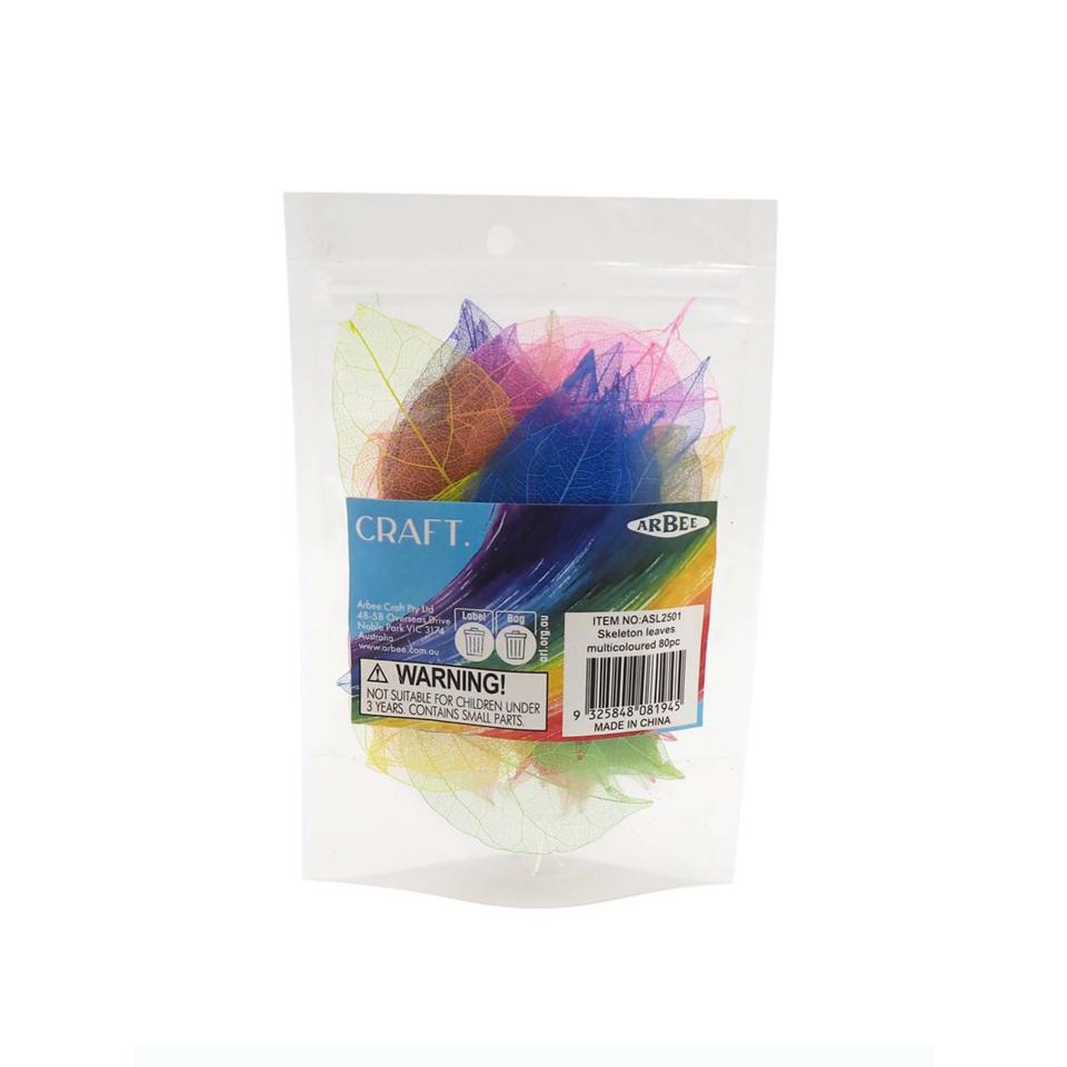 Arbee Skeleton Leaves Multicoloured 80 Pieces | Winc