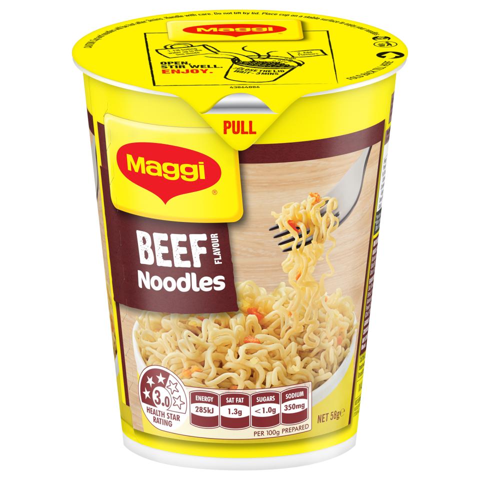 Maggi 2 Minute Noodle Cup Beef Carton 12 | Winc