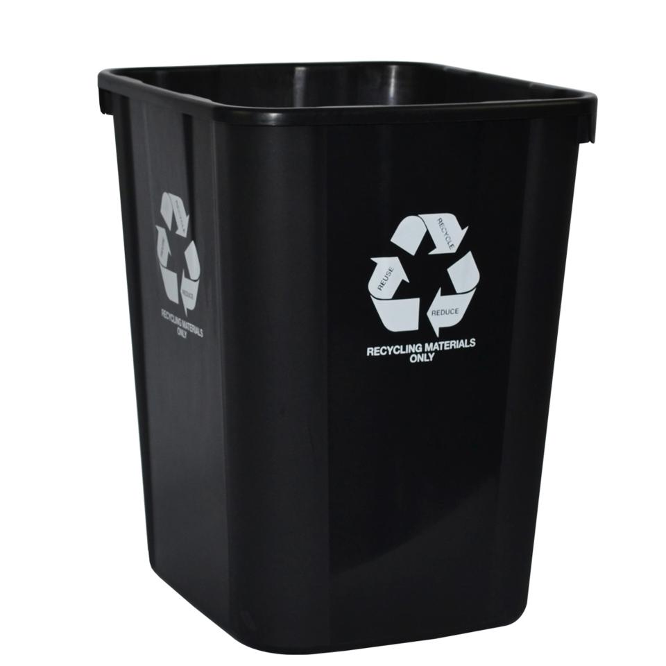 Italplast Recycling Material Only 32l Bin Black | Winc
