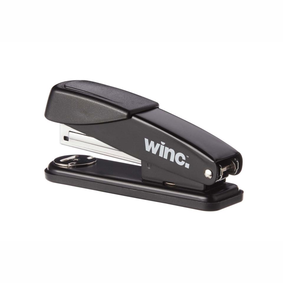 Winc Metal Desktop Stapler Half Strip Frontload Black | Winc