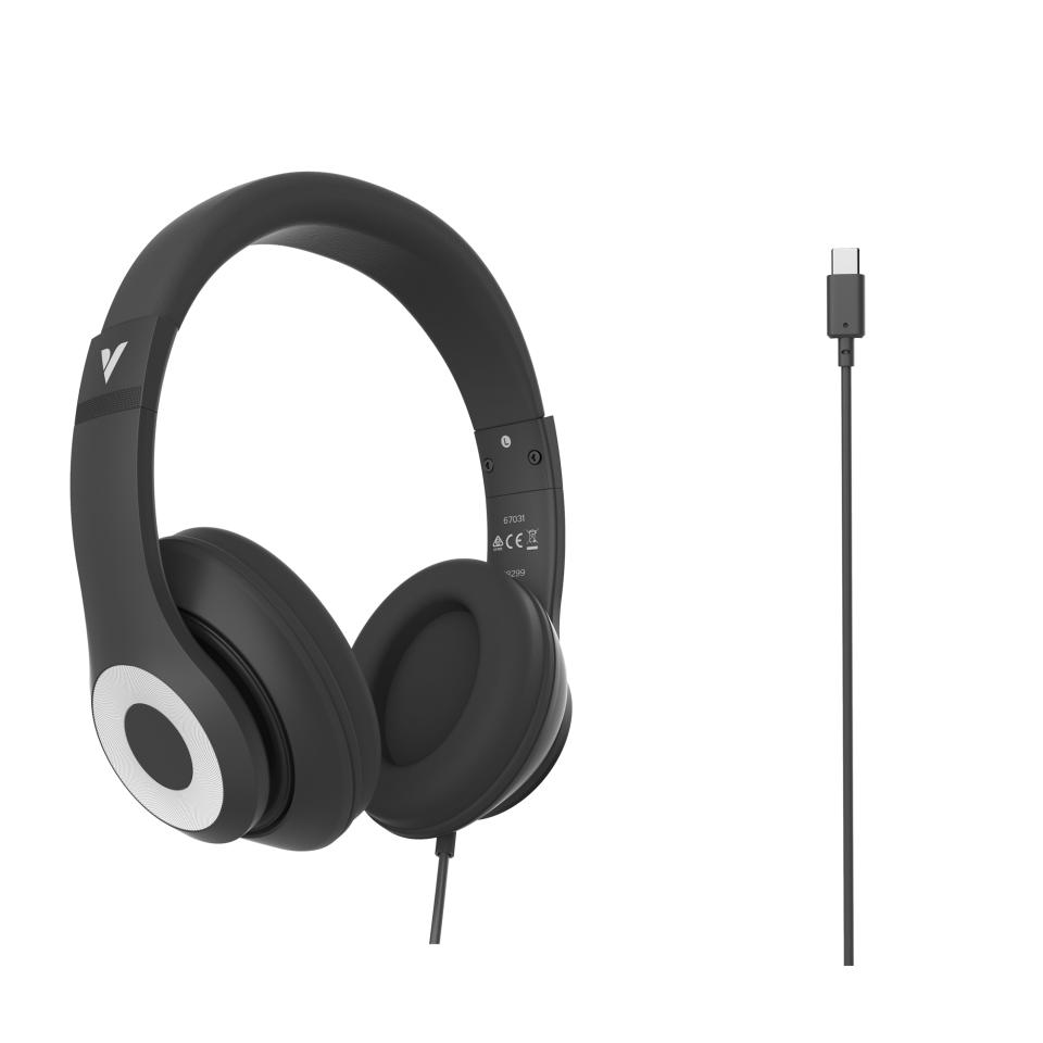 Verbatim Classic Audio Headphone USB Type C Black | Winc
