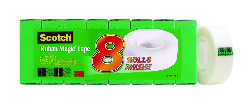 Scotch Magic 810-8 Tape Refill Rolls 19mm x 25m 8 Pack | Winc