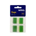 Winc Flags 25 x 43mm Green Pack 100 | Winc