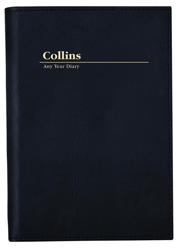 Collins Any Year Diary A4 Day to Page Black | Winc