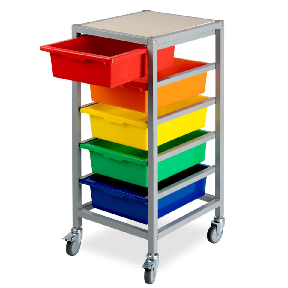 Creative Kids 5 Bay Tote Tray Mobile Storage Trolley Frame | Winc