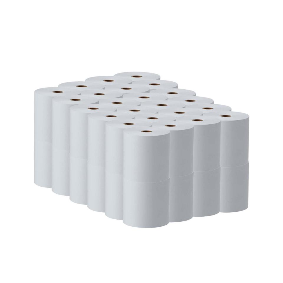 Winc Plain Bond Paper Roll 1ply 76 x 76mm 12mm Core White Carton 48 | Winc