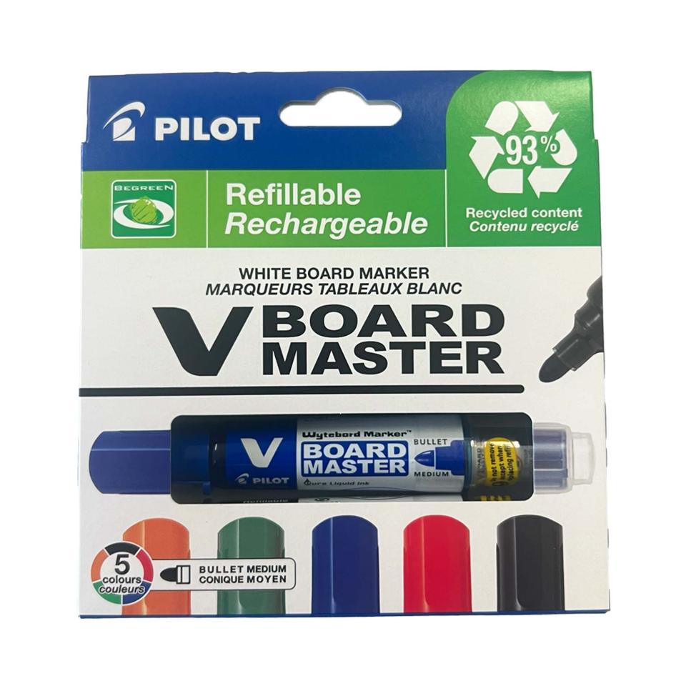 Pilot Begreen V Board Master Whiteboard Marker Bullet 2.3mm Assorted ...