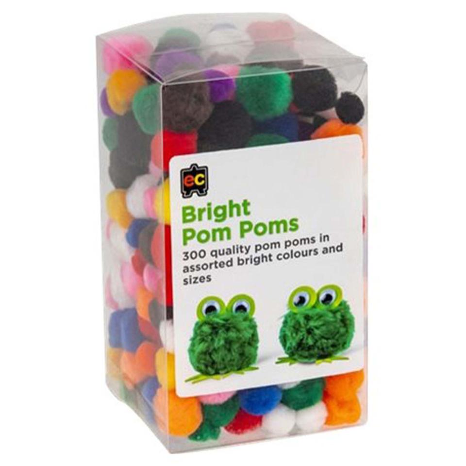 Educational Colours Pom Poms Brights Packet 300 | Winc