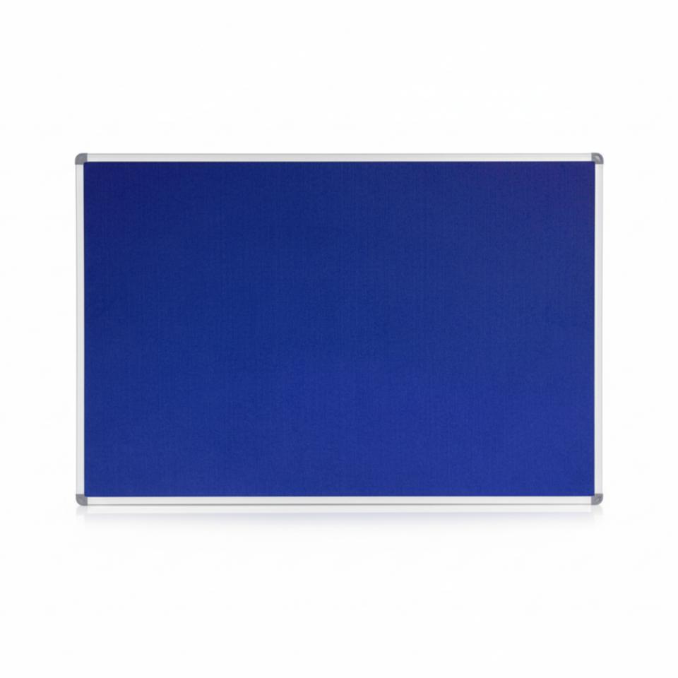 Visionchart Pinboard Corporate Felt 900x600mm Standard Frame Blue | Winc