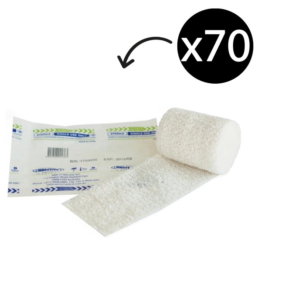 Medicrepe Cotton Crepe Bandage Medium 100mm x 1.6m Unstretched Carton ...