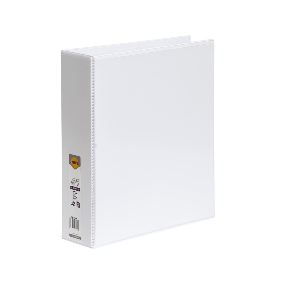 Marbig Enviro Clearview Insert Binder A4 2 D-Ring 50mm White | Winc
