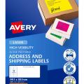 Avery Fluoro Orange Shipping Labels for Laser Printers - 99.1 x 38.1mm ...
