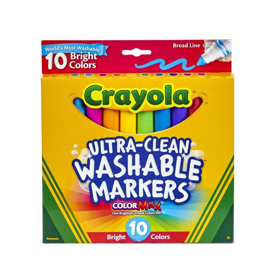 Crayola Ultra Clean Bright Washable Broadline Coloured Markers Assorted ...