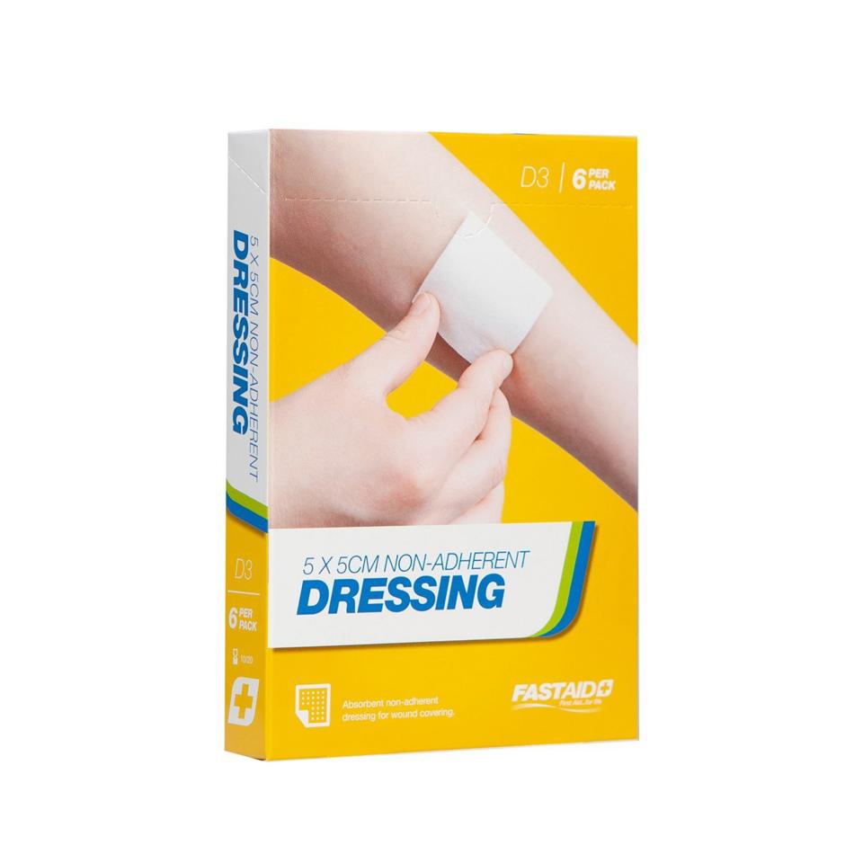D3 FastAid Non-adherent Dressing 5x5cm Pack 6 | Winc