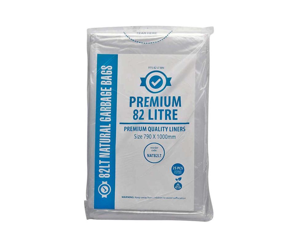 Austar Bin Liners Premium Heavy Duty 82 Litre Natural Packet 25 Carton ...