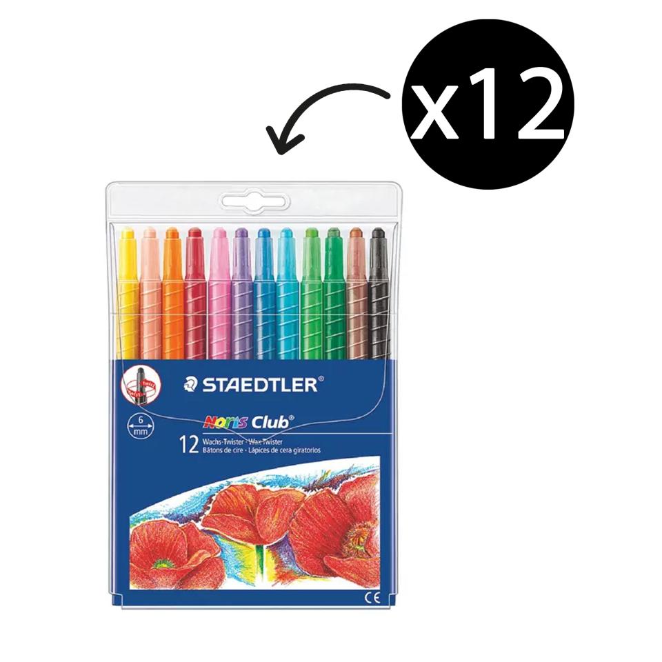 Noris Club Wax Twister Crayons Pack 12 Winc